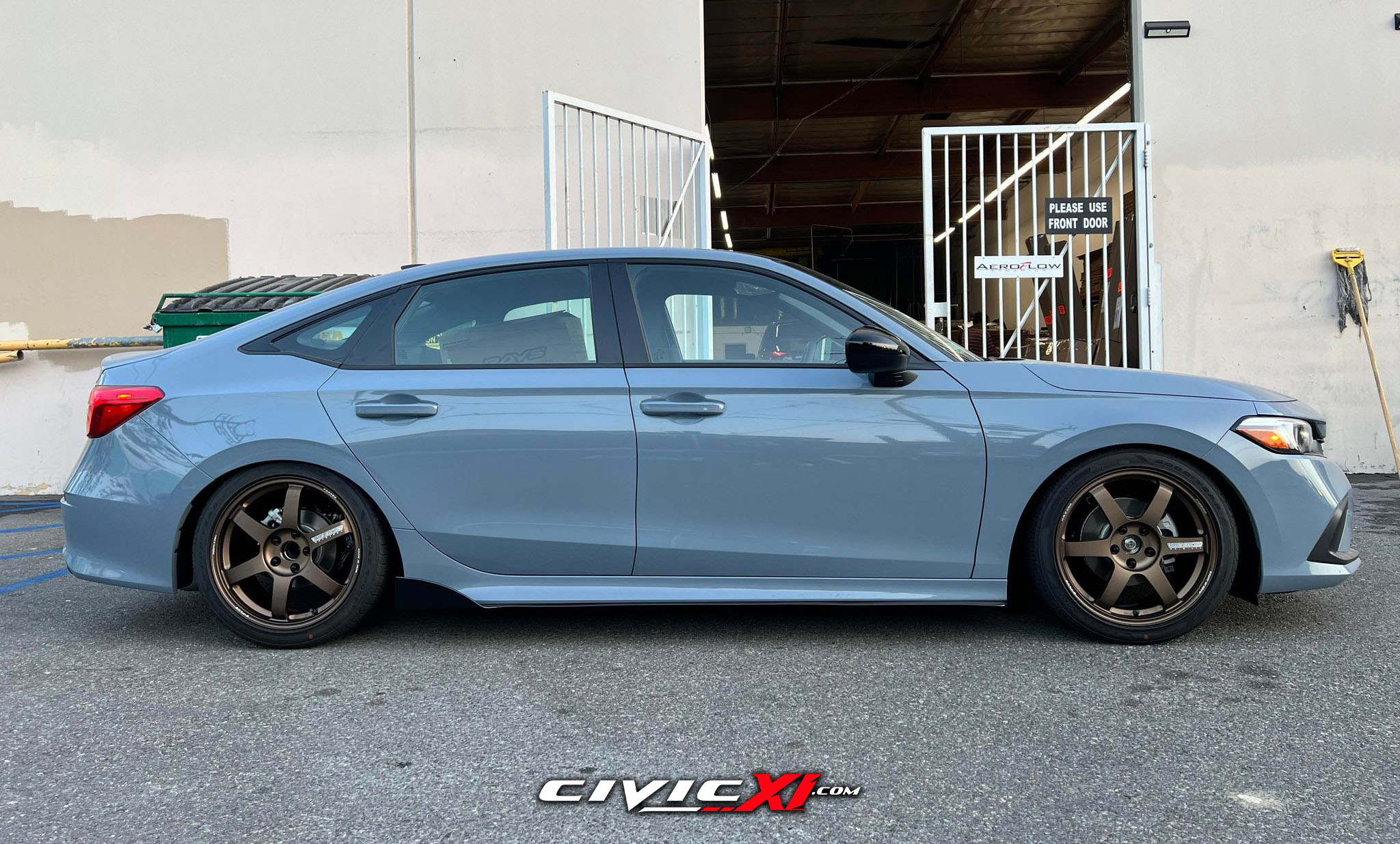 First 11th Gen 2022 Civic with TE37 wheels! + Lowered on D2 Springs ...