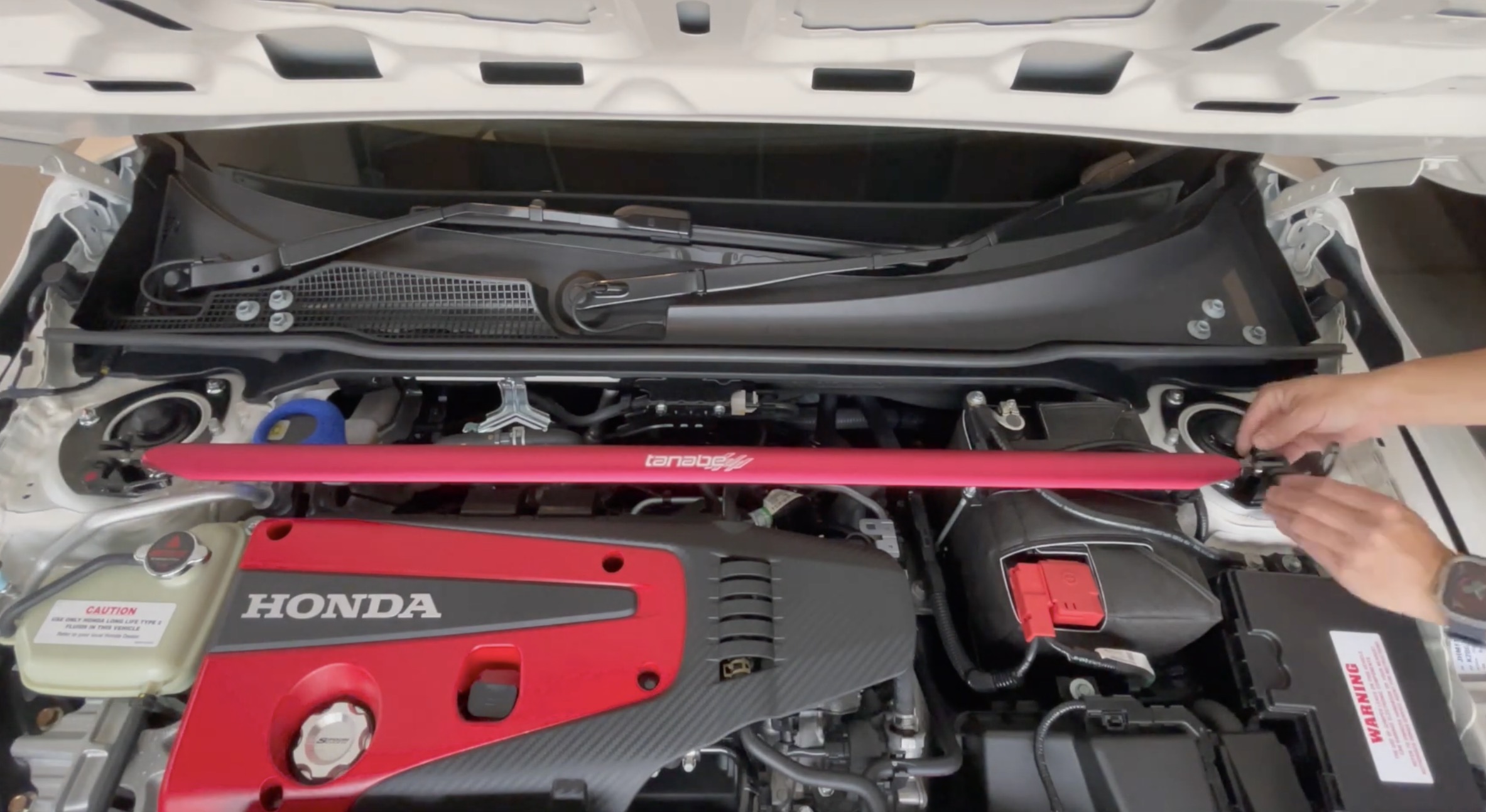 Tanabe Strut Tower Bar Plus+ installed on FL5 | CivicXI - 11th Gen ...